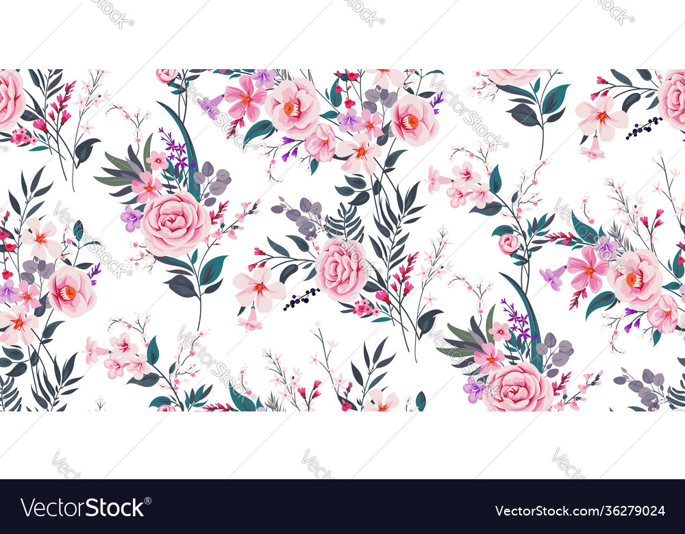Seamless spring floral background 1 Royalty Free Vector