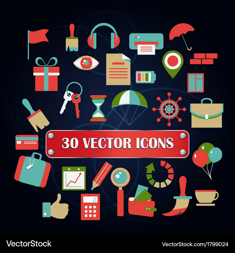 Set miscellaneous icons for web designer Vector Image