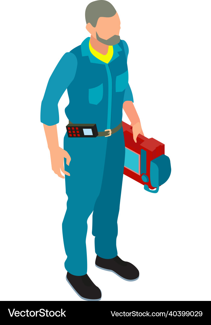 Ambulance crew member composition Royalty Free Vector Image