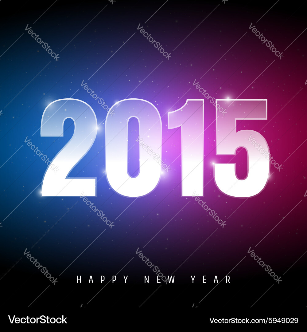 Happy new year on night sky Royalty Free Vector Image
