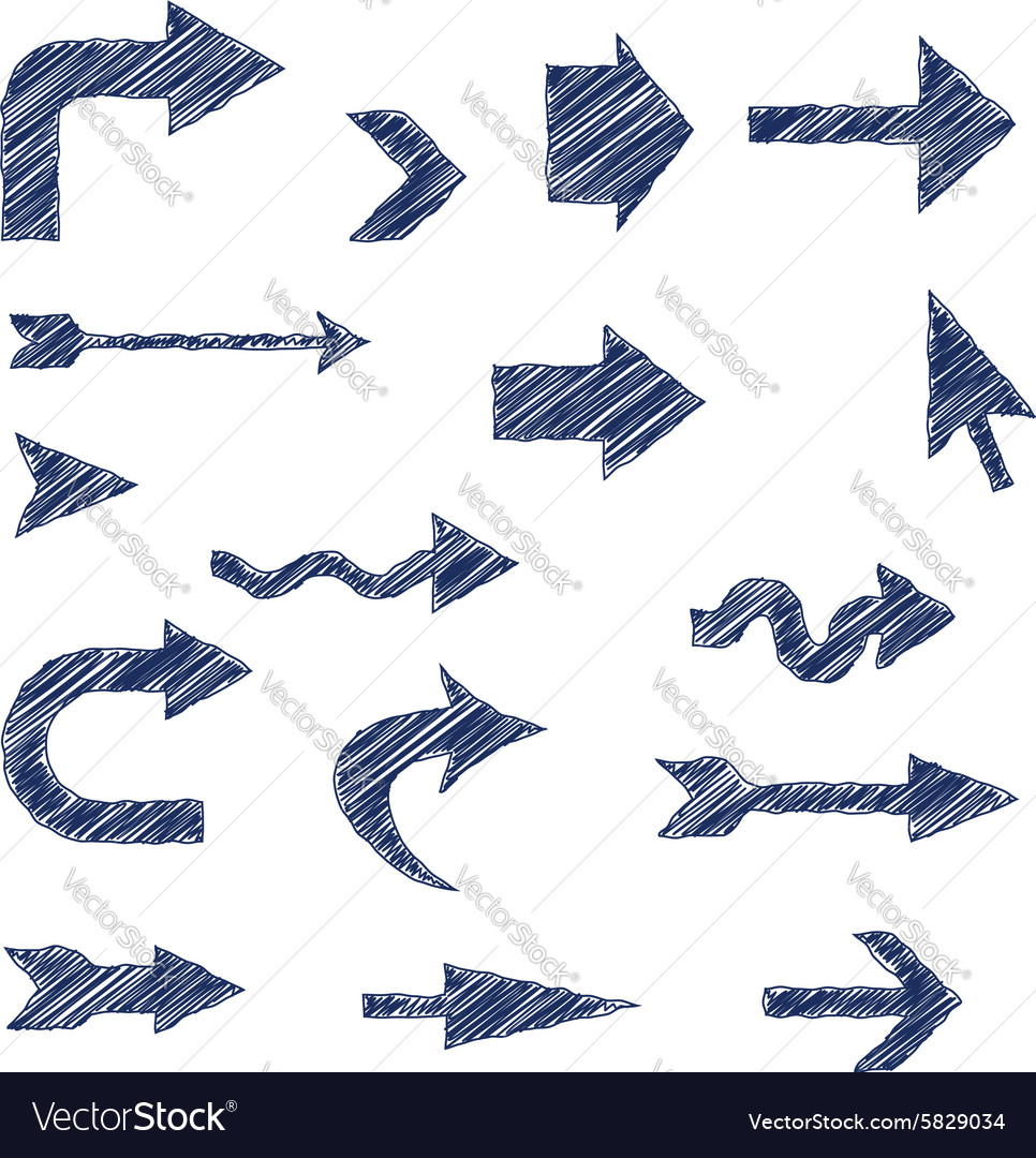 Arrows scribble Royalty Free Vector Image - VectorStock