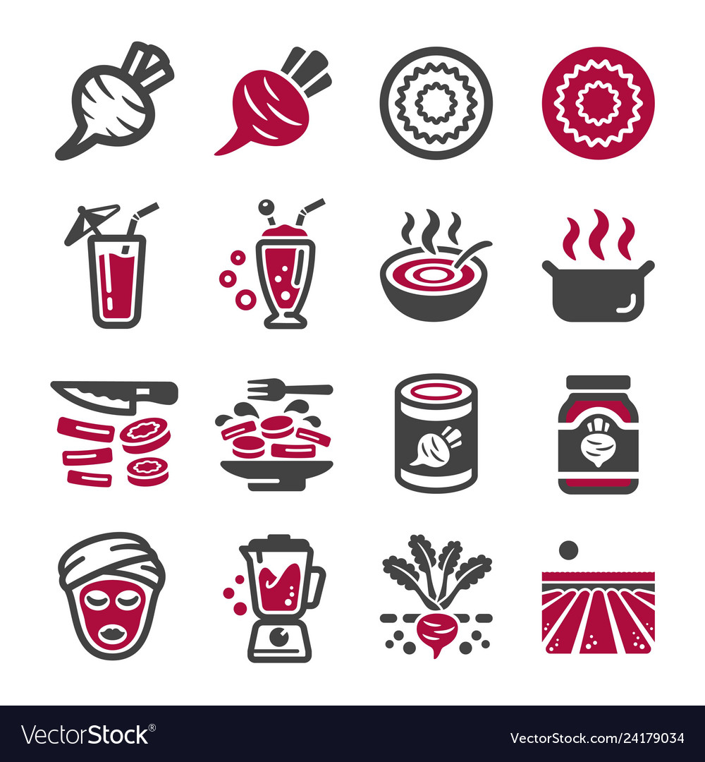 Beetroot icon set Royalty Free Vector Image - VectorStock