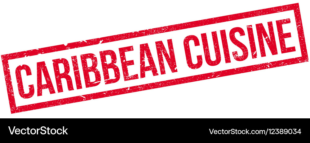 Caribbean Cuisine rubber stamp Royalty Free Vector Image
