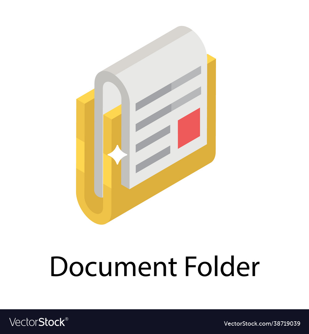 Document folder Royalty Free Vector Image - VectorStock
