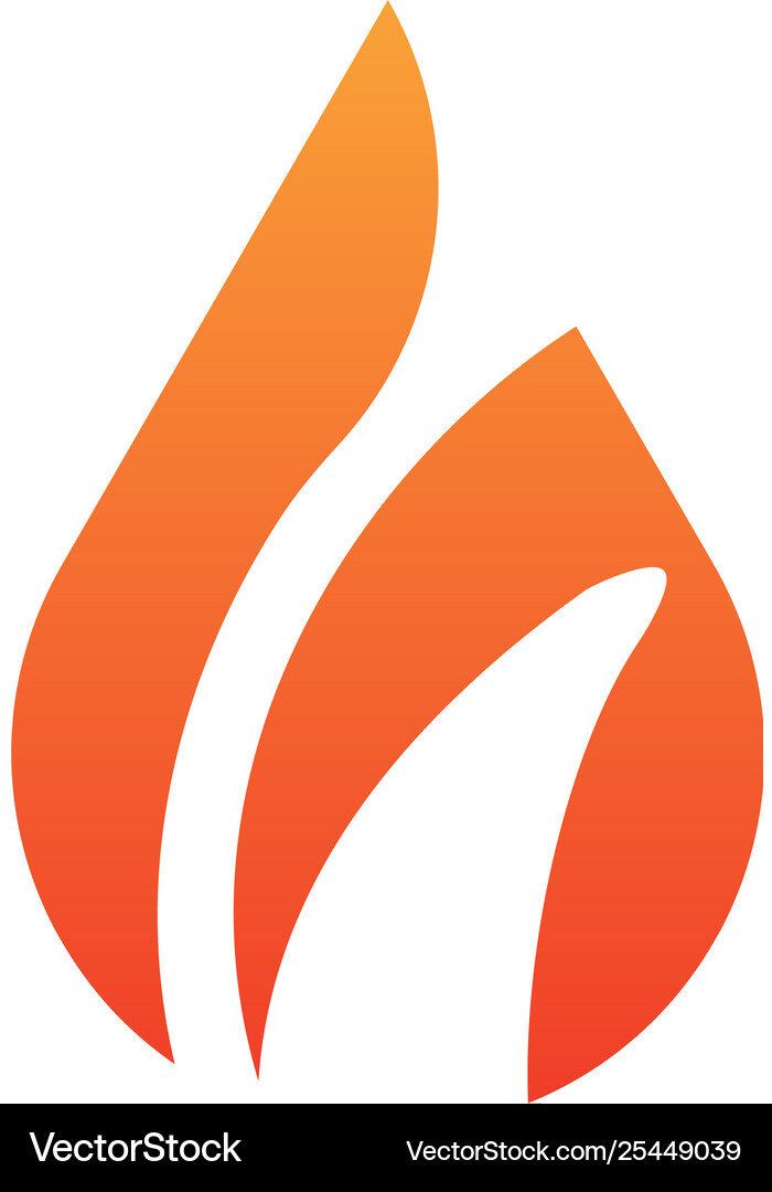 Fire flame icon element isolated Royalty Free Vector Image