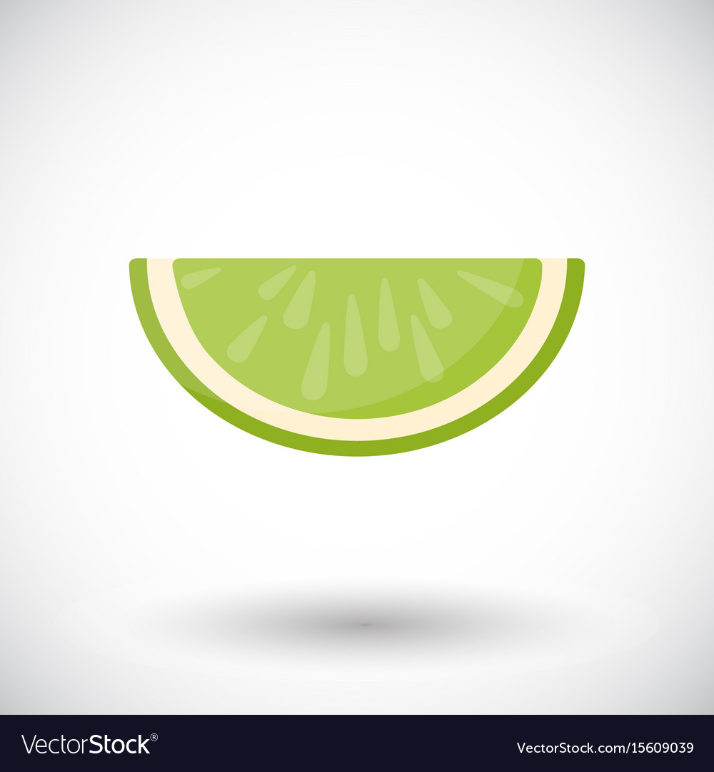 Lime segment flat icon Royalty Free Vector Image