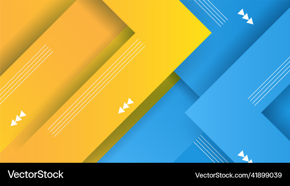Modern line blue yellow colorful abstract design Vector Image