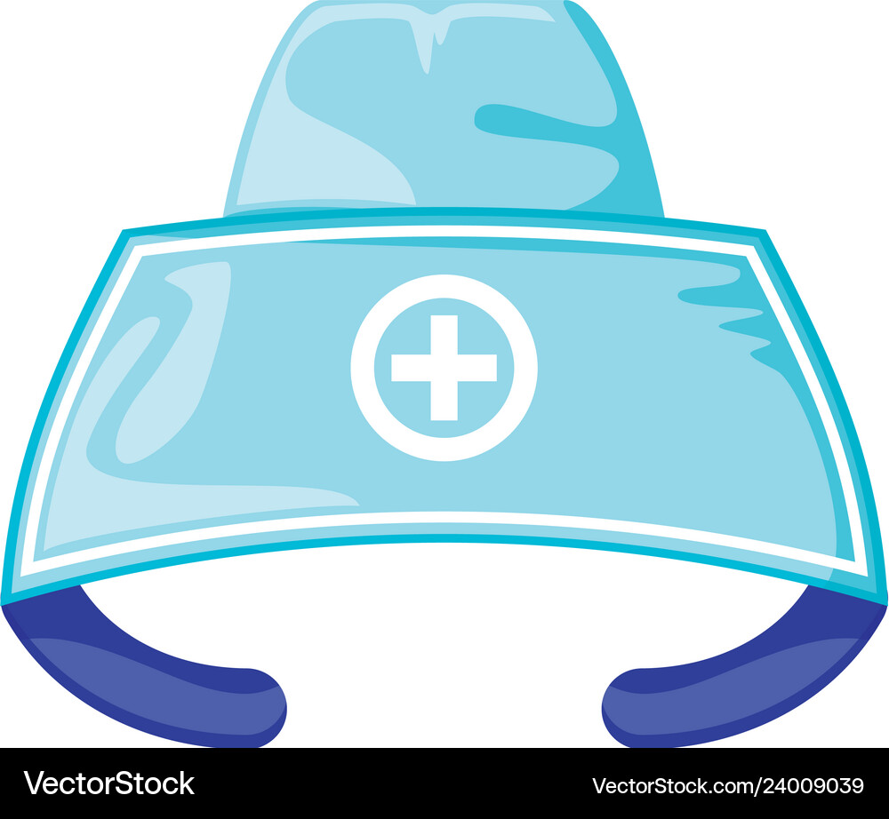 Nurse hat isolated icon Royalty Free Vector Image