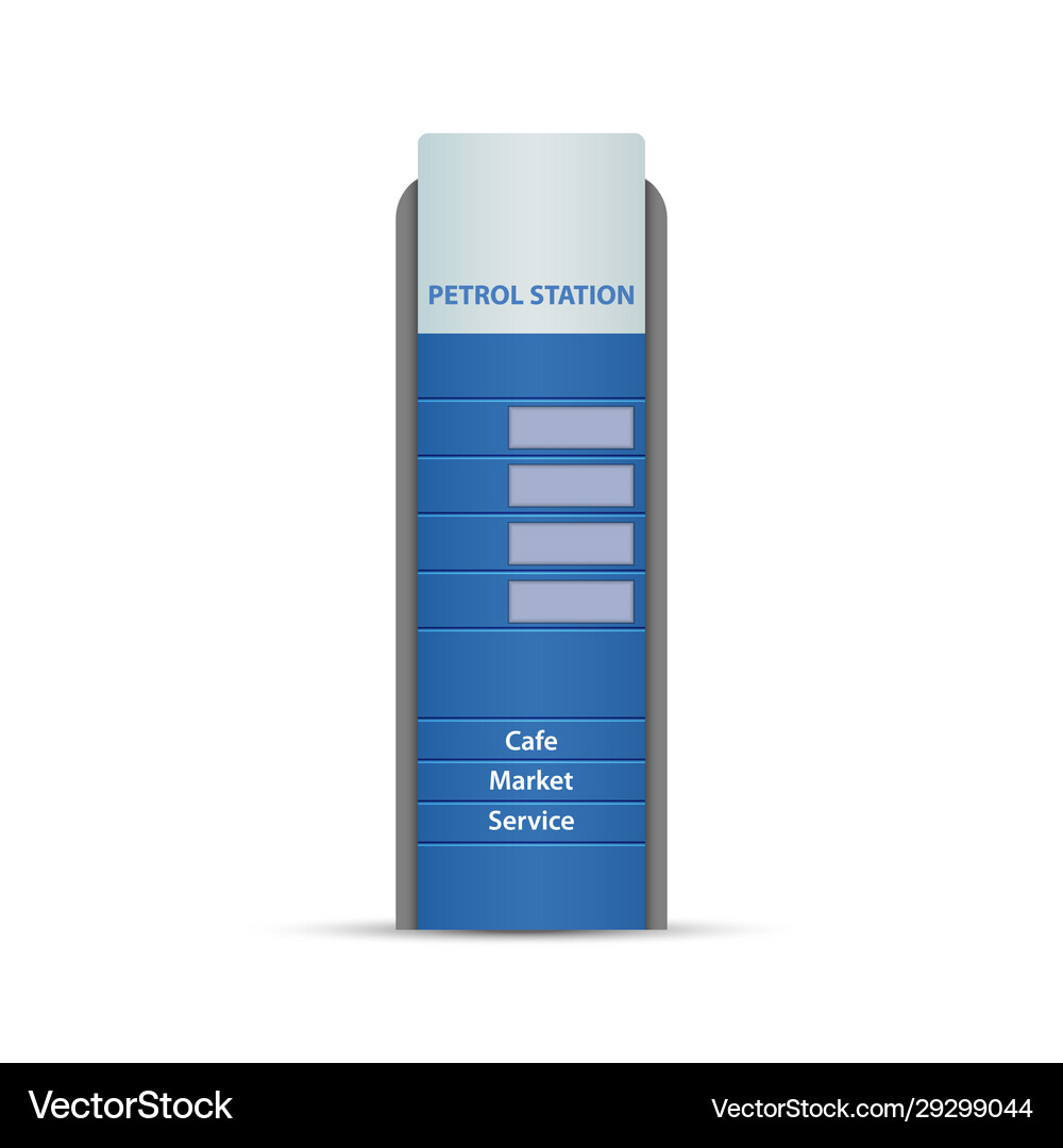 Petrol Station Board Mockup Royalty Free Vector Image