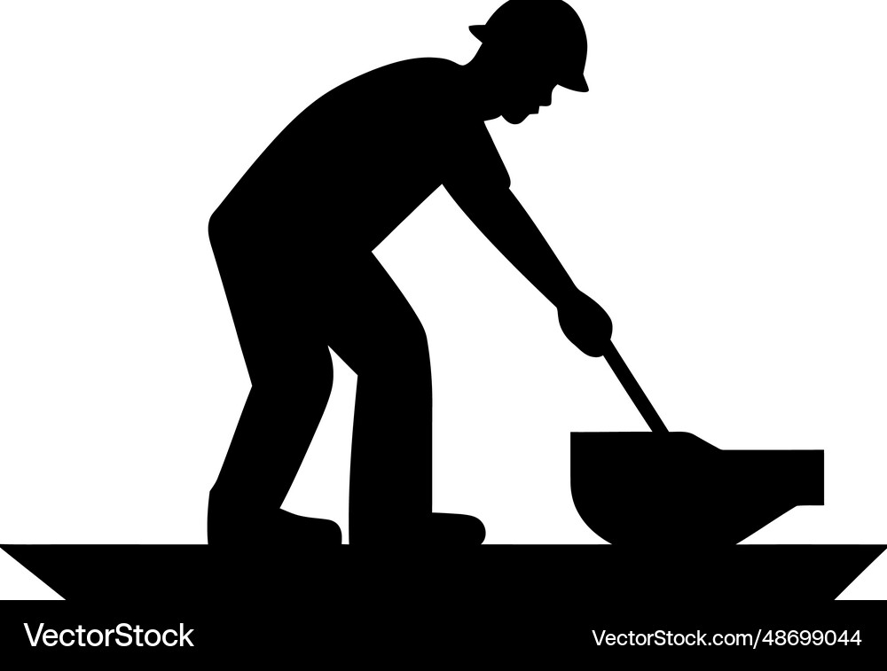 Road construction worker icon Royalty Free Vector Image