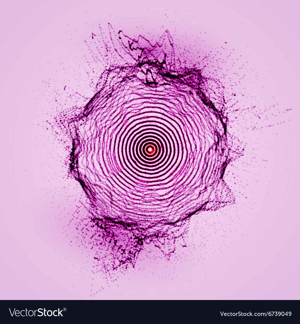 3d shape of particles array Royalty Free Vector Image