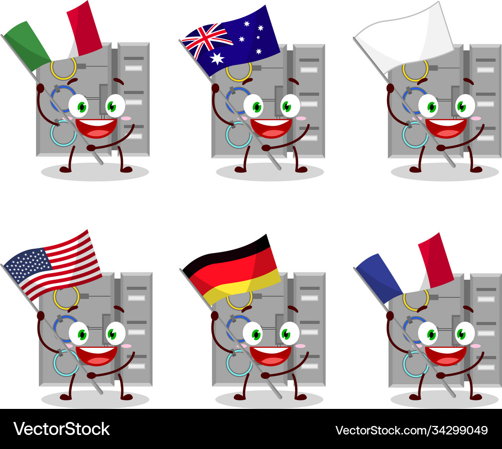 Among us task machine cartoon character bring Vector Image