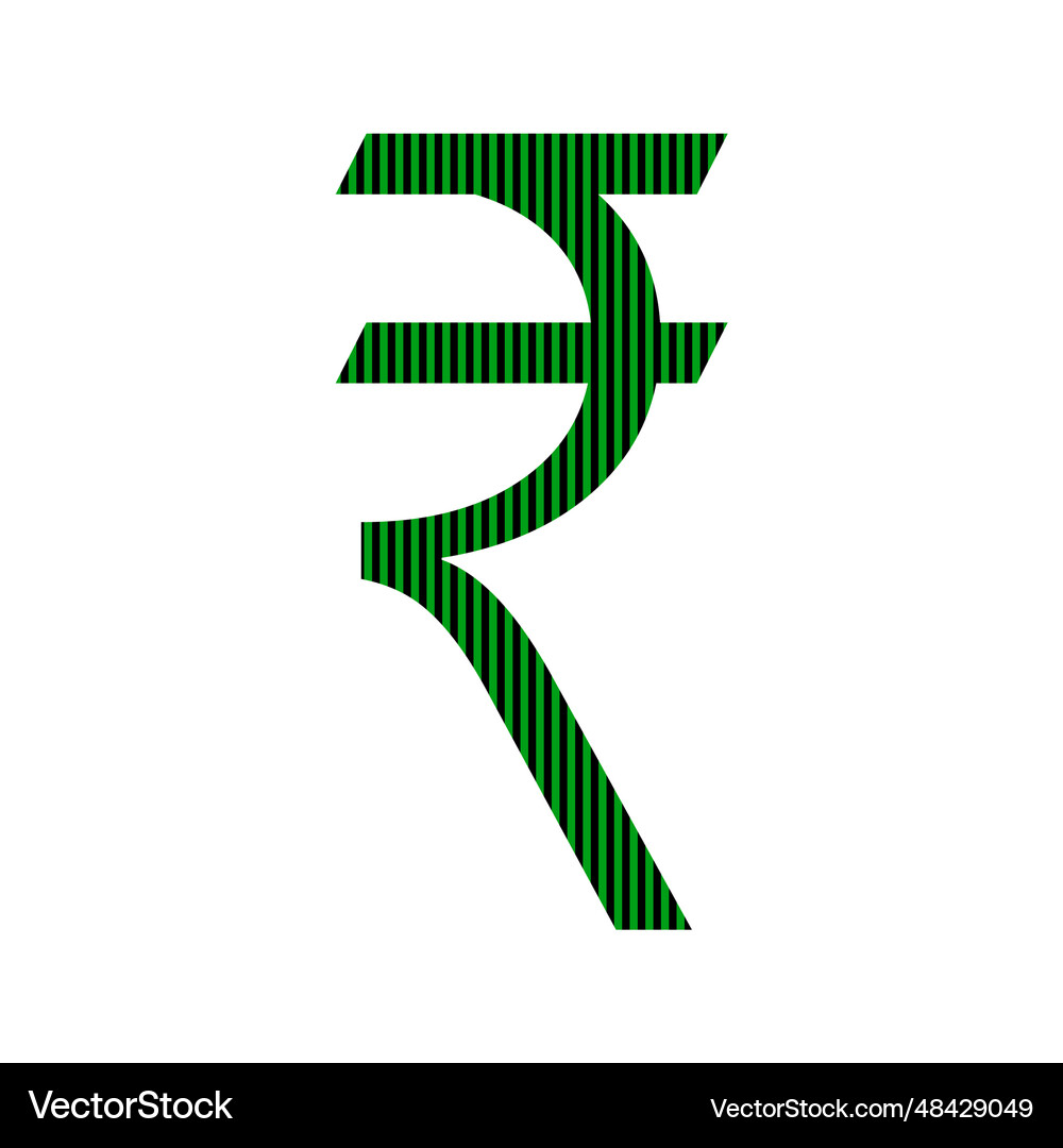 Indian rupee symbol Royalty Free Vector Image - VectorStock