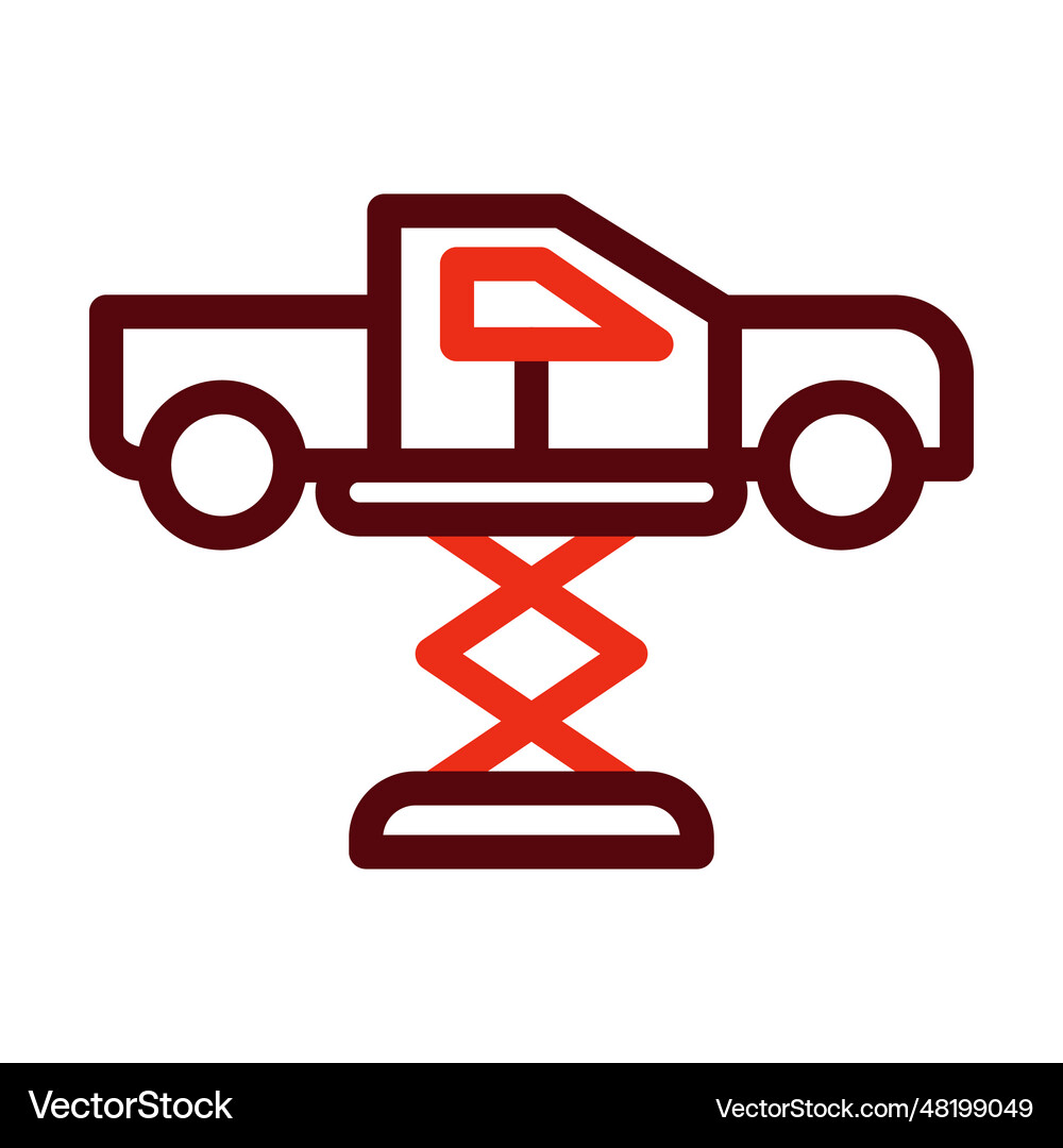 Lifter glyph two color icon for personal and Vector Image