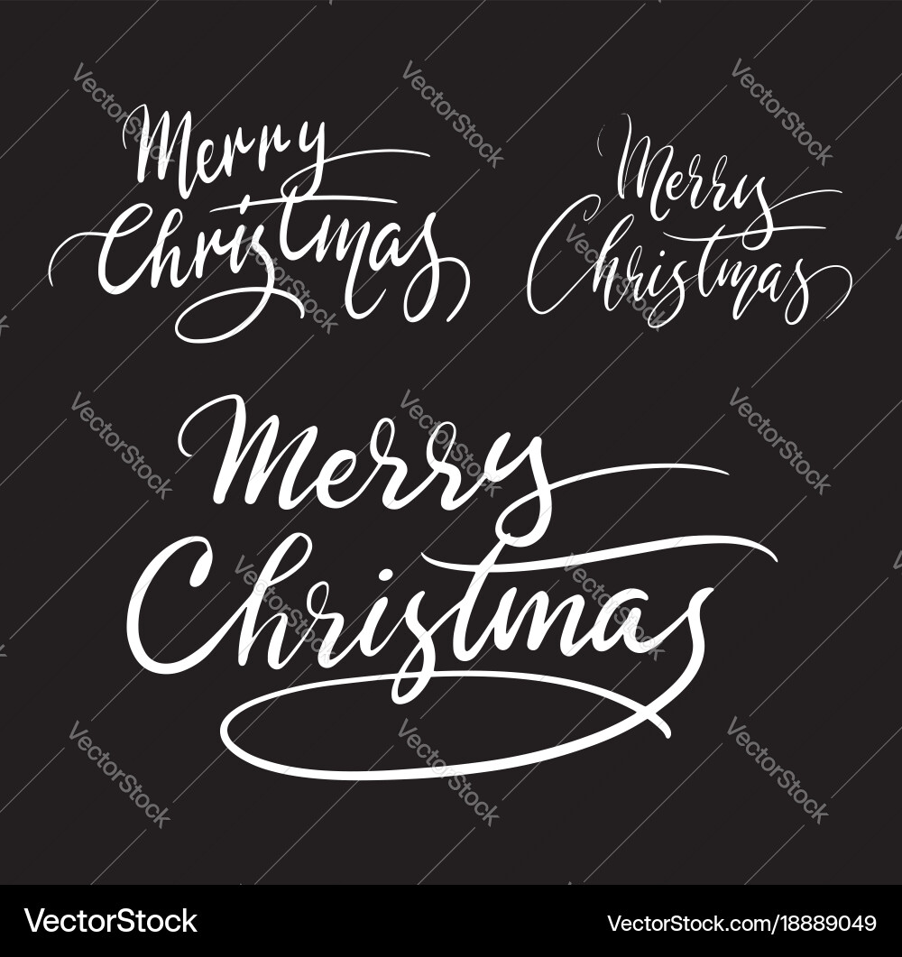 Merry christmas handwriting calligraphy Royalty Free Vector