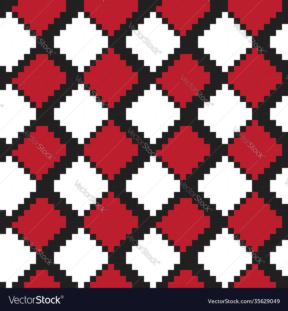Red argyle seamless pattern background Royalty Free Vector