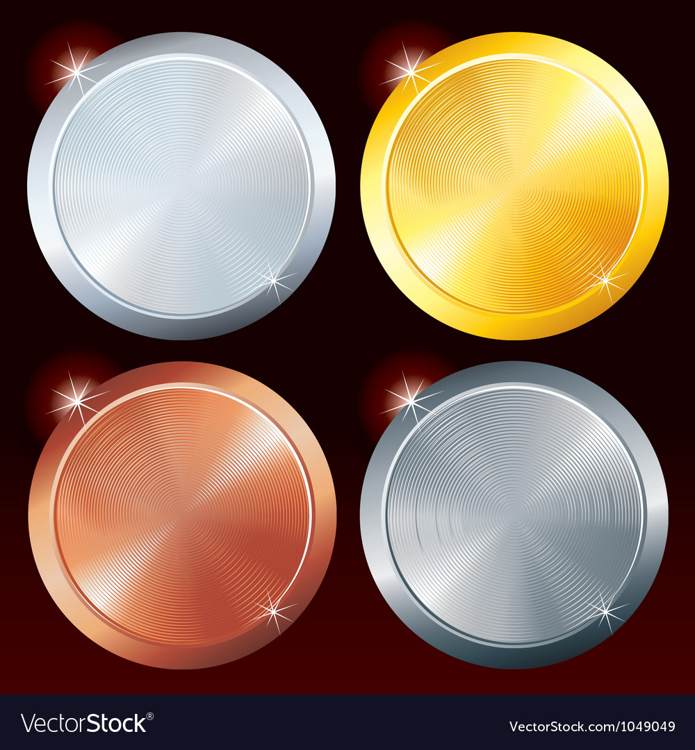 Round plates Royalty Free Vector Image - VectorStock