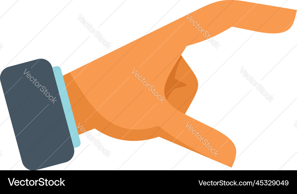 Sign pose icon flat human thumb Royalty Free Vector Image