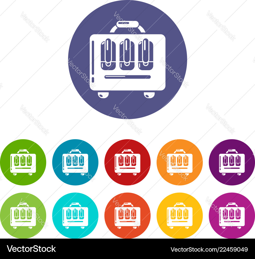 Travel Bag Design Icon Simple Black Style Vector Image