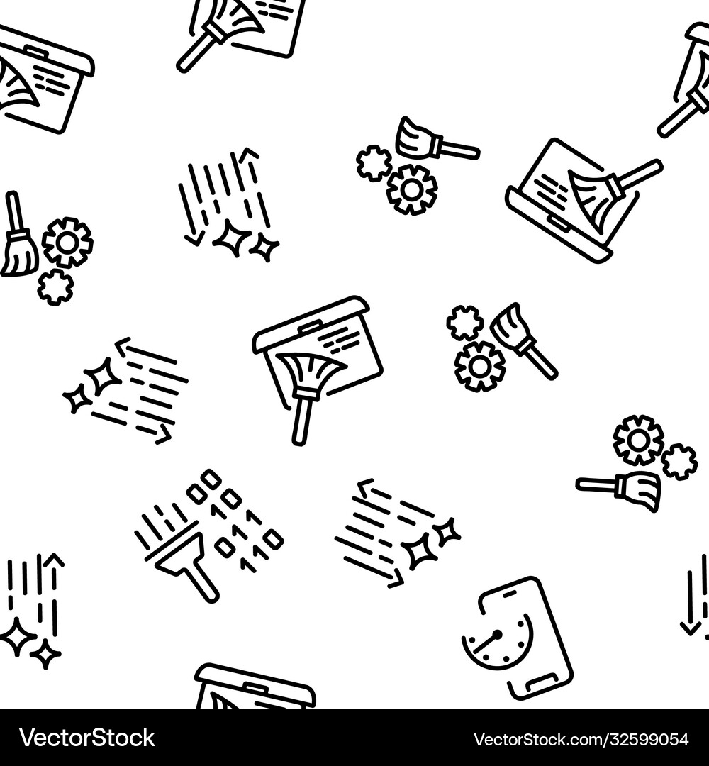 Cleaning application seamless pattern Royalty Free Vector