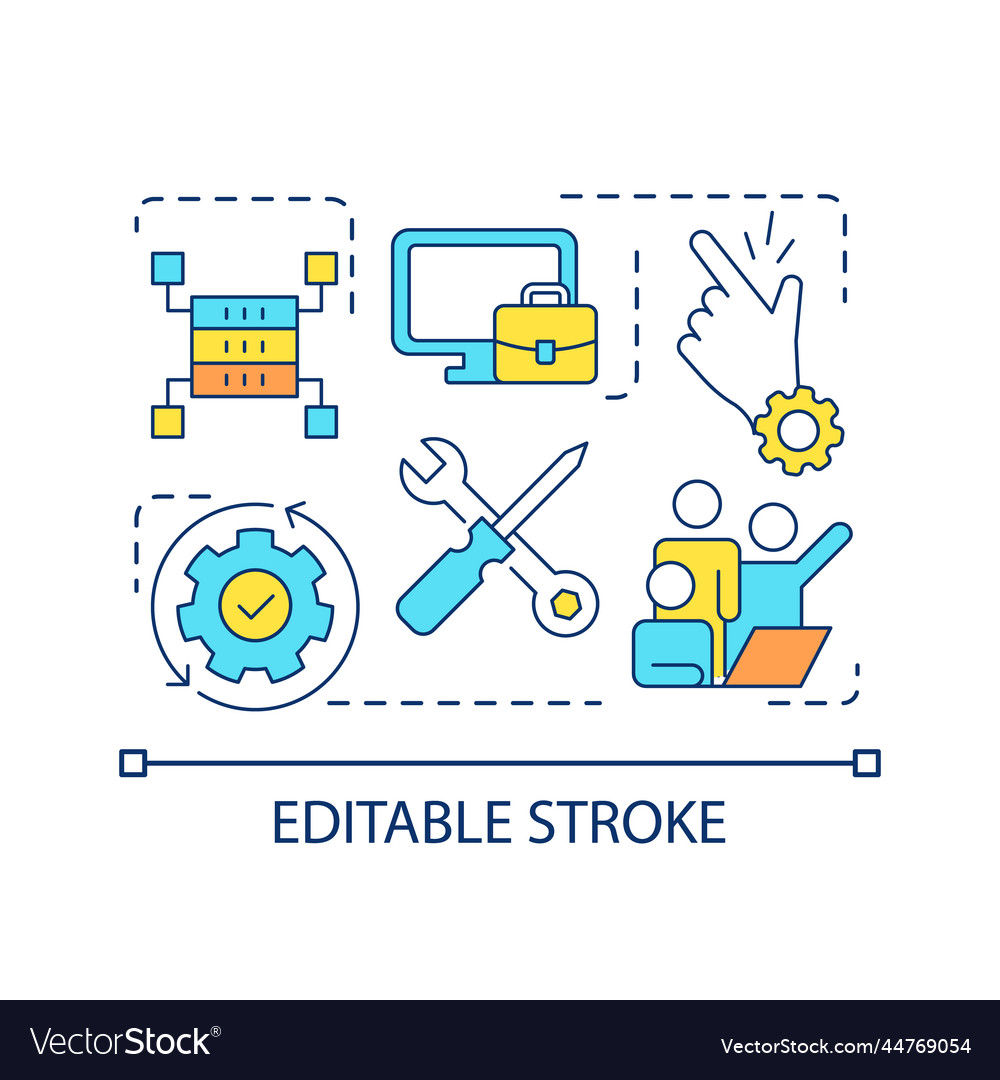 Computer service concept icon Royalty Free Vector Image