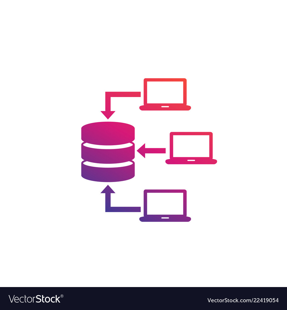 Data mining icon on white Royalty Free Vector Image