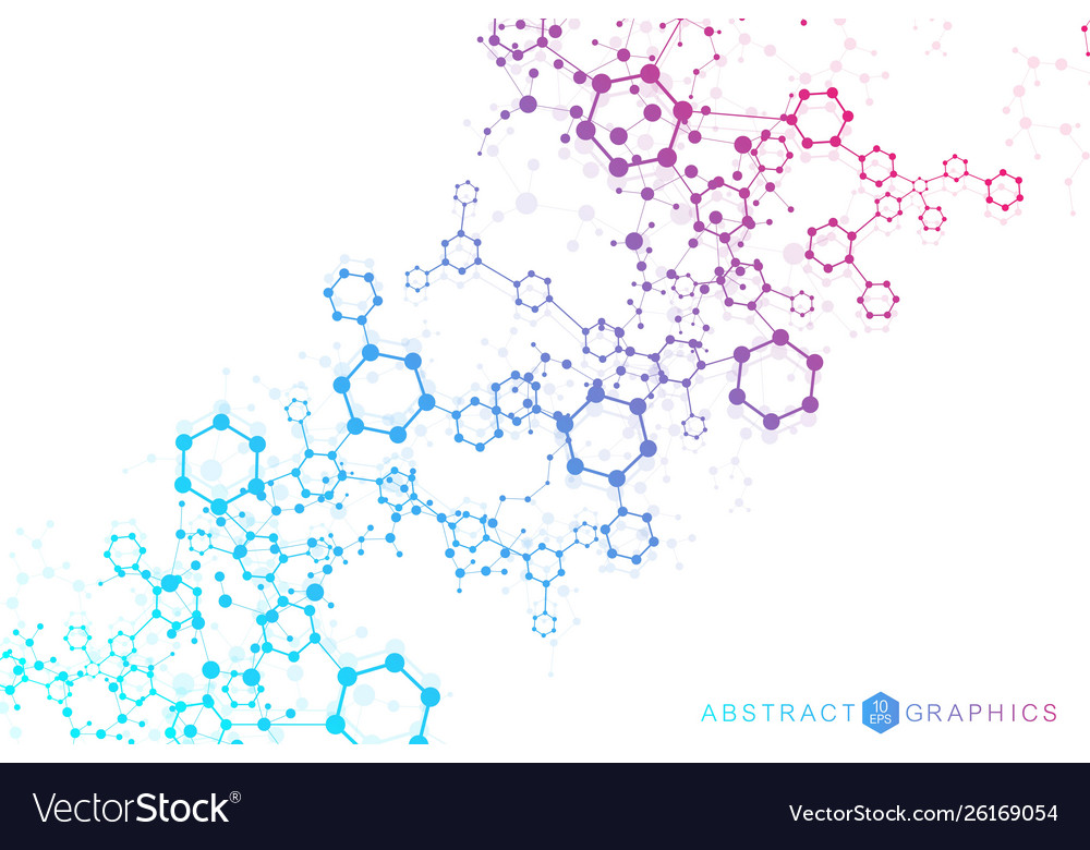 Hexagonal abstract background big data Royalty Free Vector