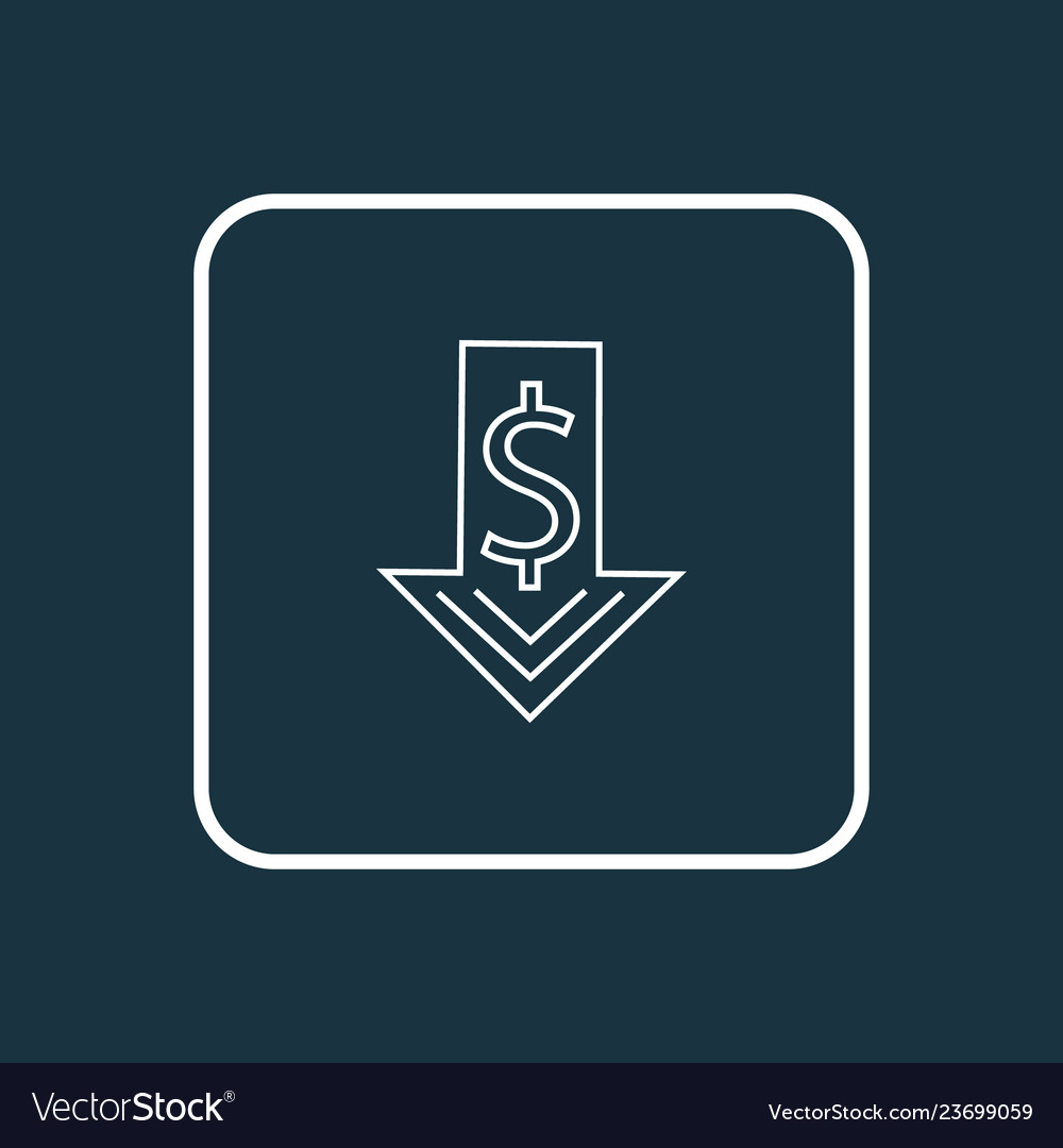 Stock decrease icon line symbol premium quality Vector Image