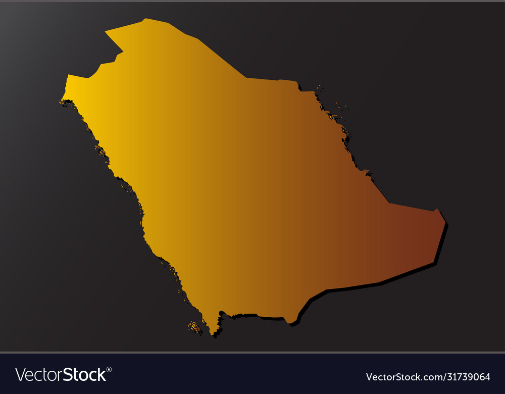 Asia country map saudi arabia on background Vector Image