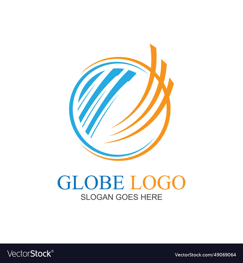 Creative globe logo and icon design template Vector Image Creative globe logo and icon design template Vector Image