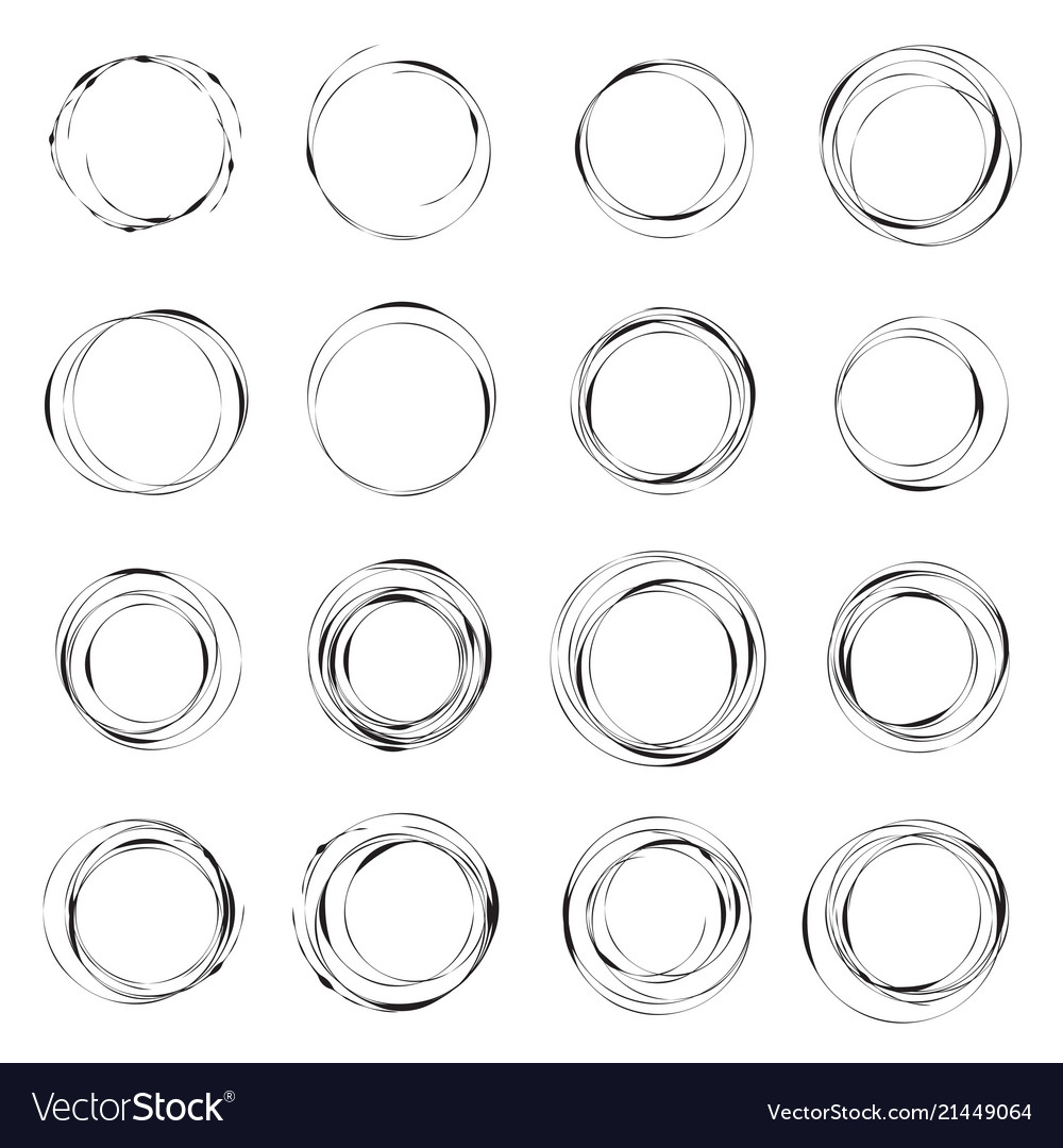Hand drawn circle Royalty Free Vector Image - VectorStock