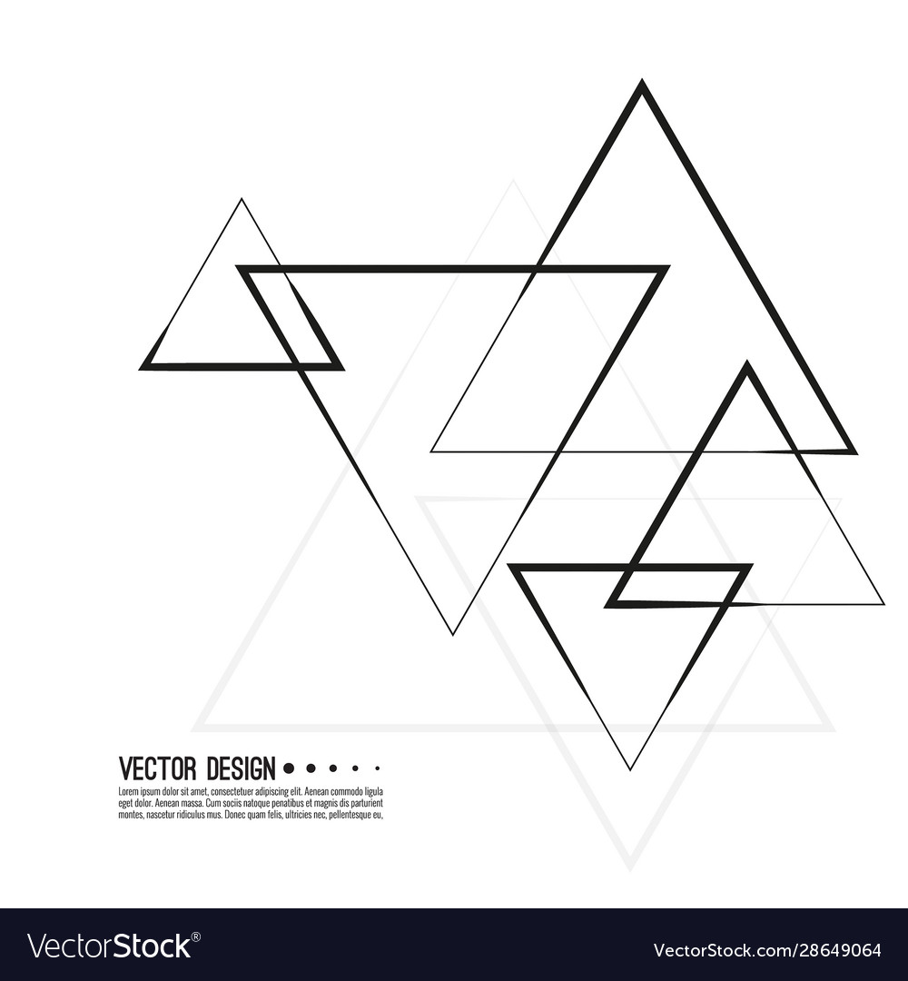 Intersecting triangles pattern Royalty Free Vector Image