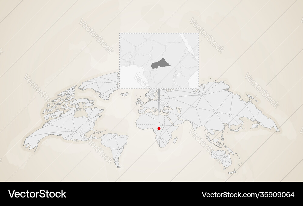 Map central african republic with neighbor Vector Image