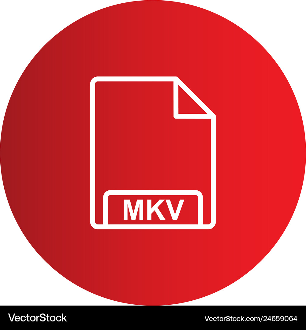 Mkv icon Royalty Free Vector Image - VectorStock