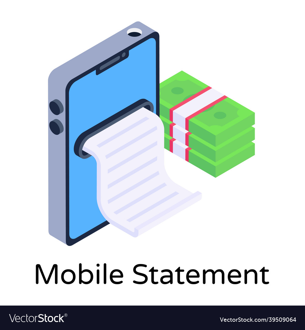 Mobile statement Royalty Free Vector Image - VectorStock