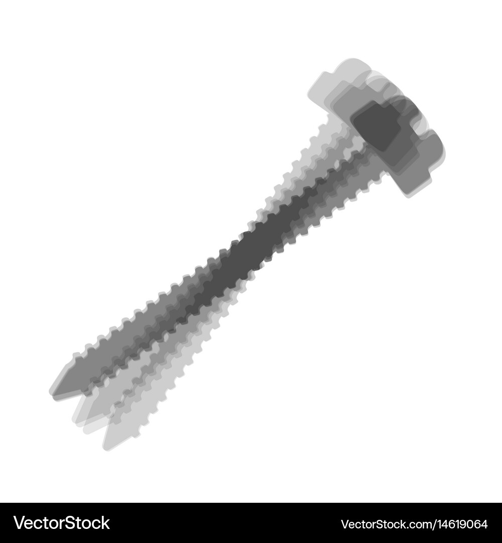 Screw sign gray icon shaked Royalty Free Vector Image