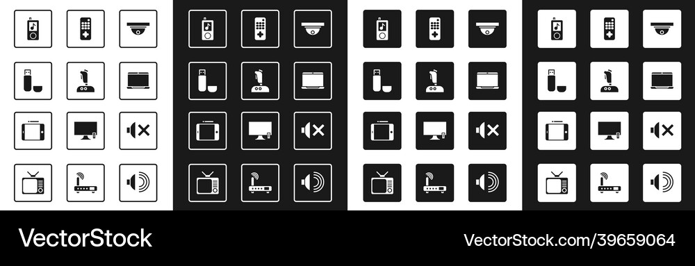 Set motion sensor joystick for arcade machine Vector Image
