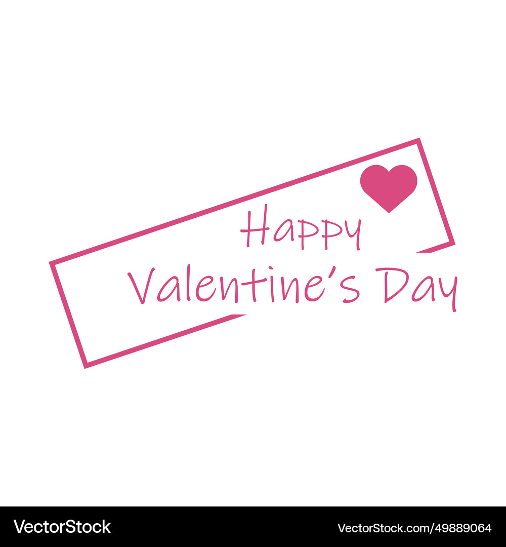 Valentines day typographic design for greeting Vector Image