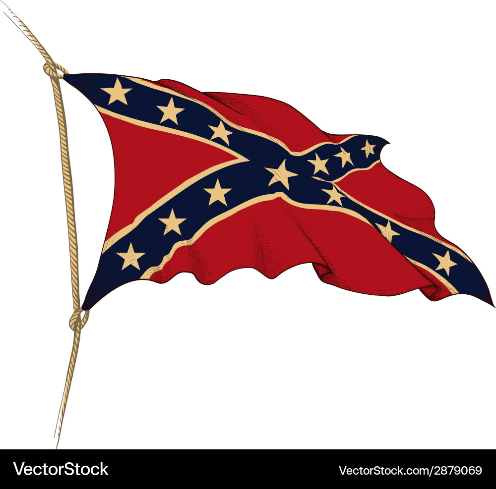 Flag confederate Royalty Free Vector Image - VectorStock