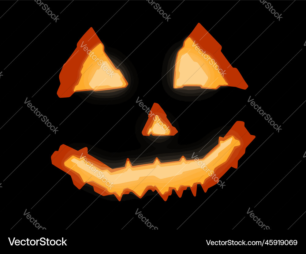 Halloween pumpkin face Royalty Free Vector Image