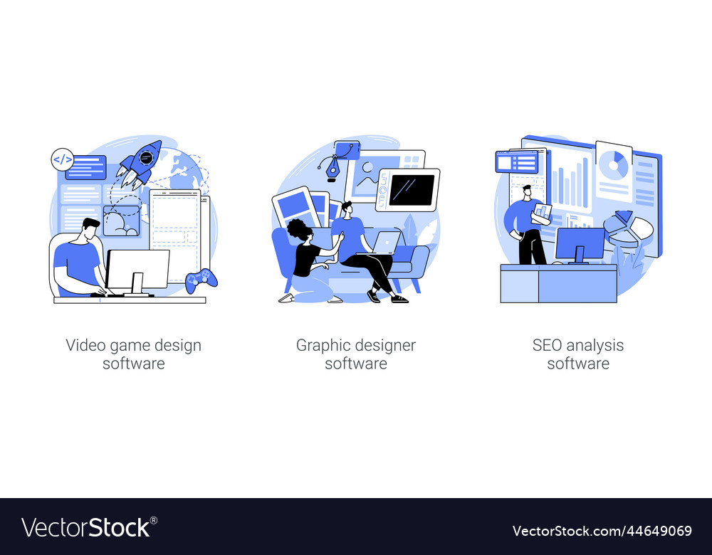 Professional software isolated cartoon Royalty Free Vector