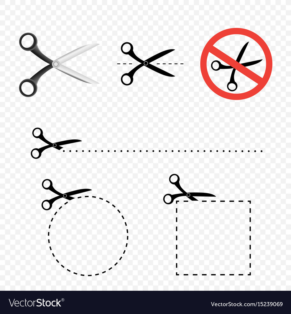 Scissors icon set Royalty Free Vector Image - VectorStock
