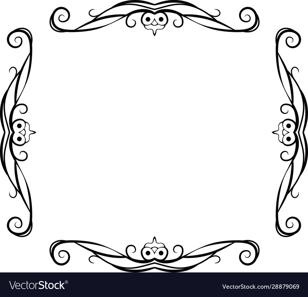 Square antique pattern frame Royalty Free Vector Image