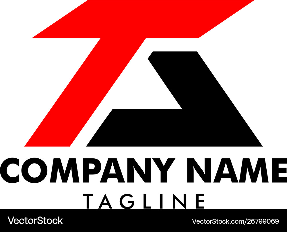TA Initial Letter Logo Icon Royalty Free Vector Image