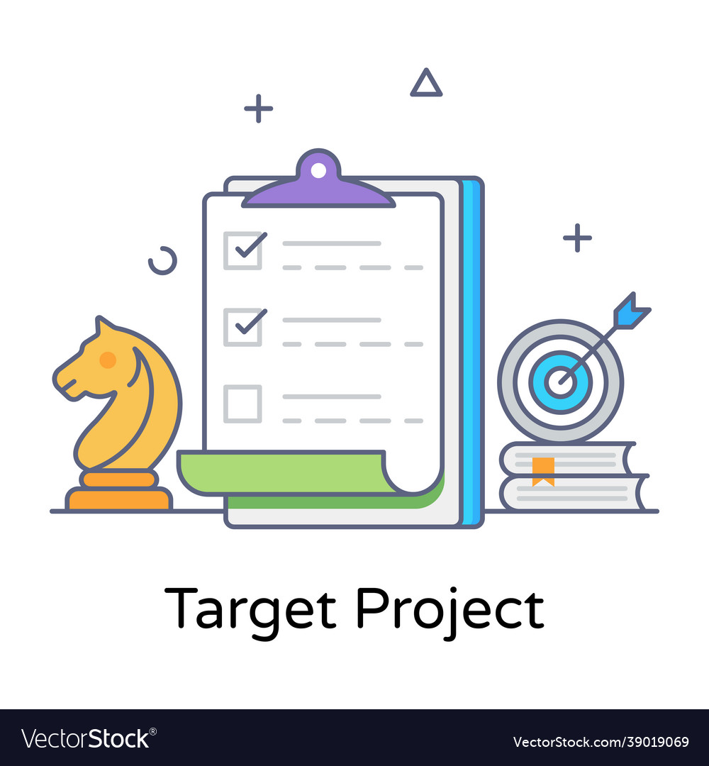 Target project Royalty Free Vector Image - VectorStock