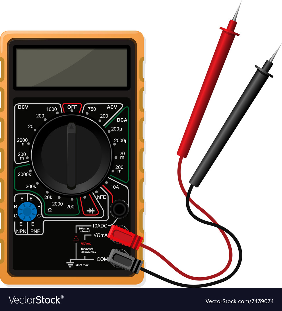 Digital Multimeter Schematic Royalty Free Vector Image