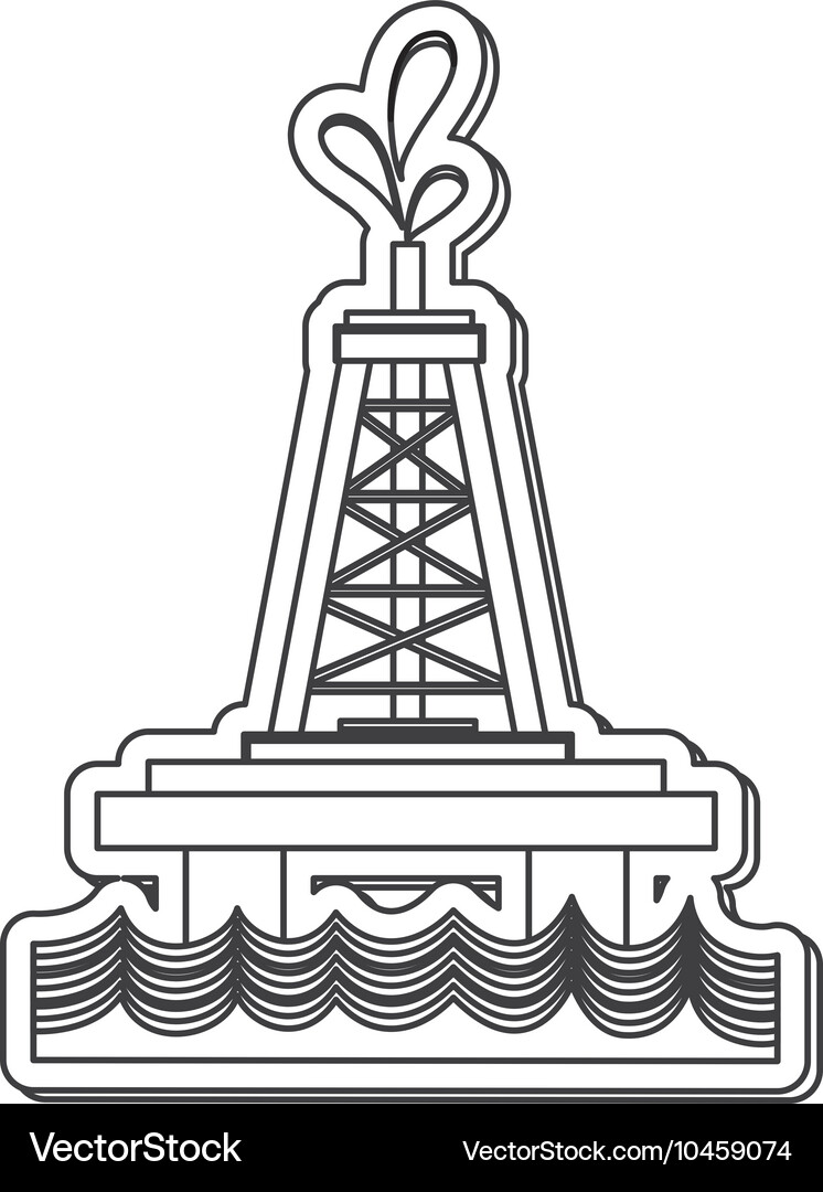 Oil tower icon Royalty Free Vector Image - VectorStock