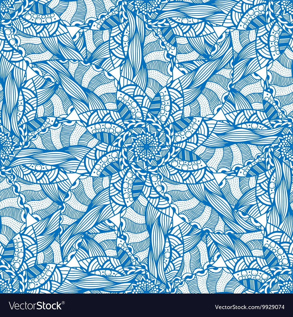 Seamless blue pattern Royalty Free Vector Image