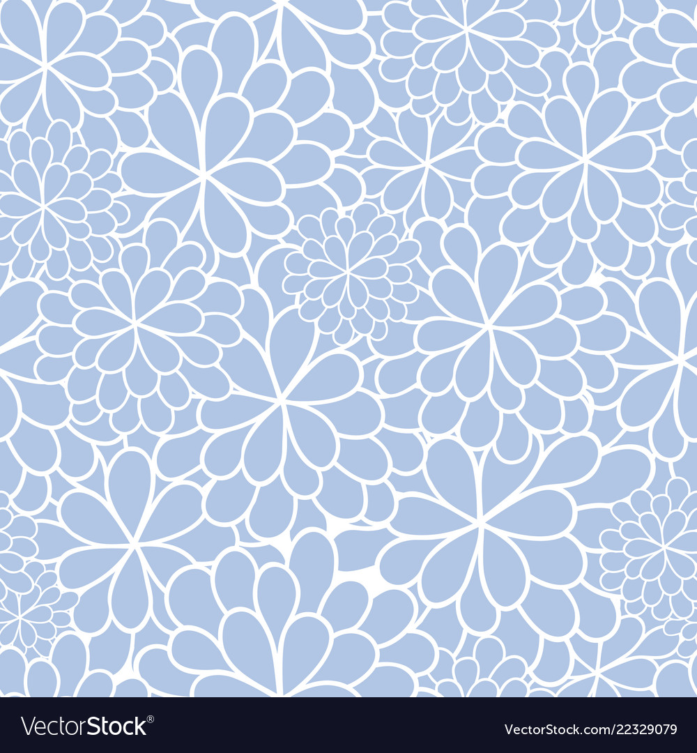 Blue flowers texture pattern Royalty Free Vector Image