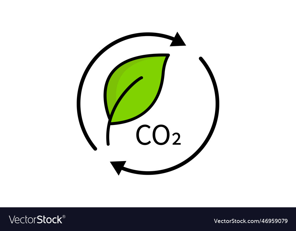Carbon dioxide emission reduction icon icon Vector Image